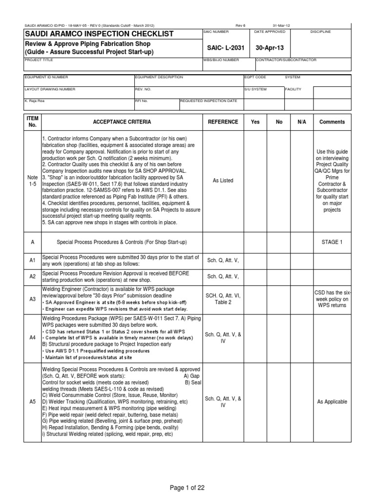 Saic L 2031 PDF | PDF | Nondestructive Testing | Welding