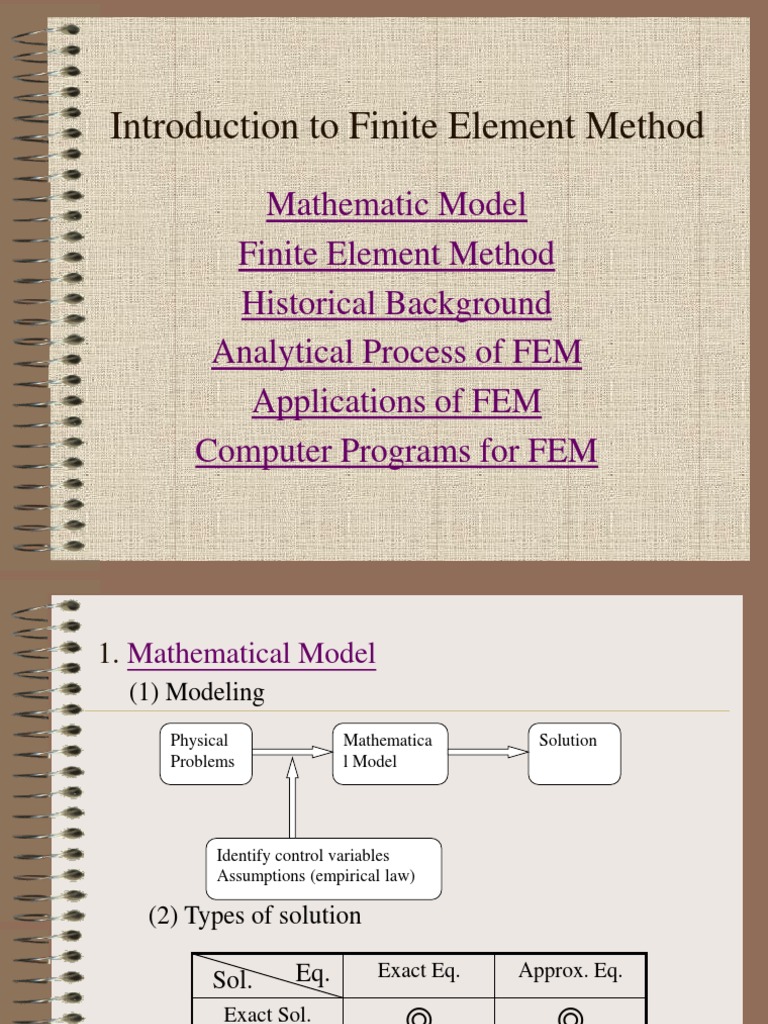 Introduction To Finite Element Method | PDF | Finite Element Method | Partial Differential Equation