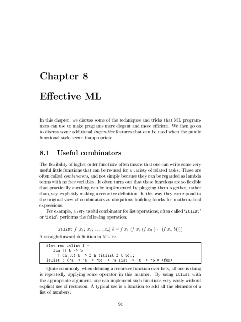 Chapter8 - Effective ML | PDF | Subroutine | Functional Programming
