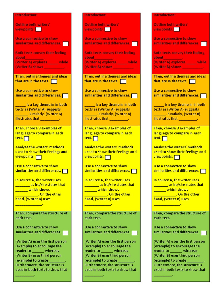 Comparative Text Analysis Guide | PDF | Narration
