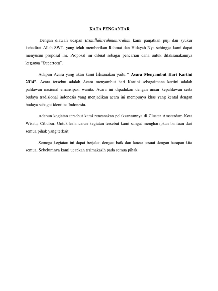 Proposal Hari Kartini | PDF