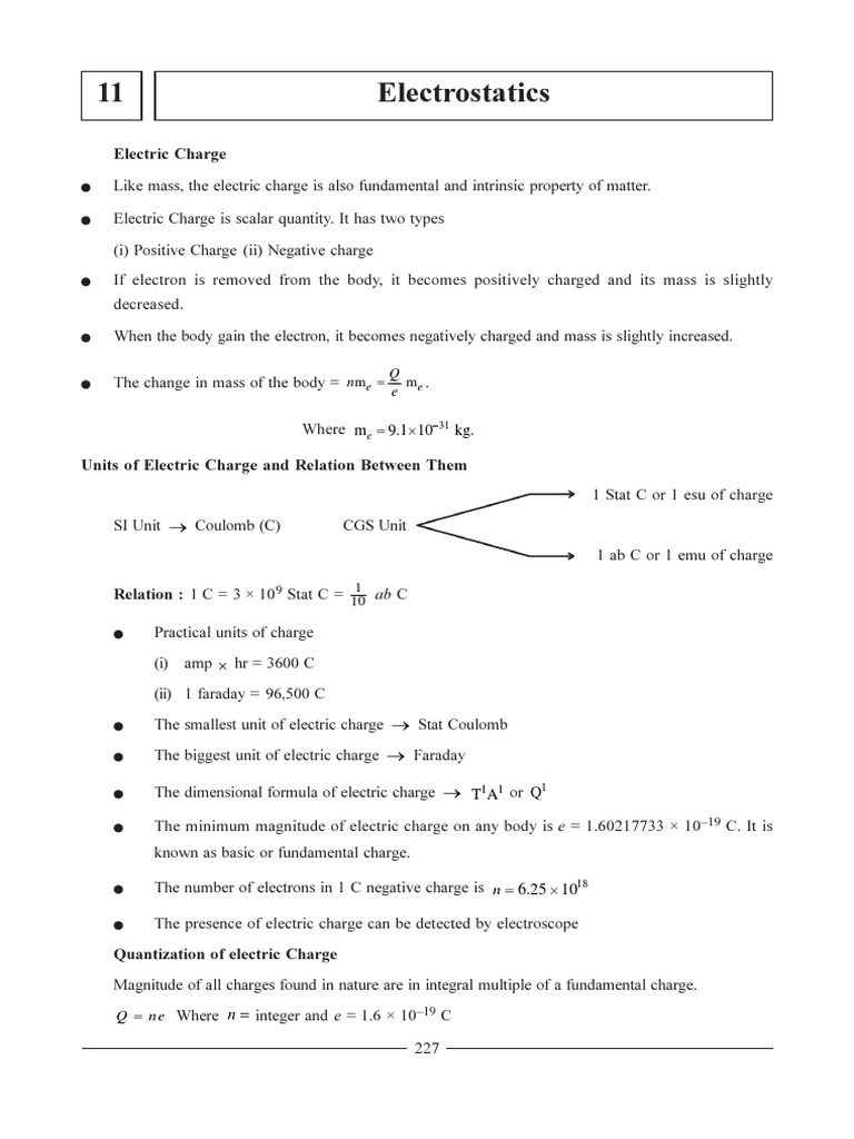 Electrostatics 11: Electric Charge | PDF | Electric Charge | Permittivity