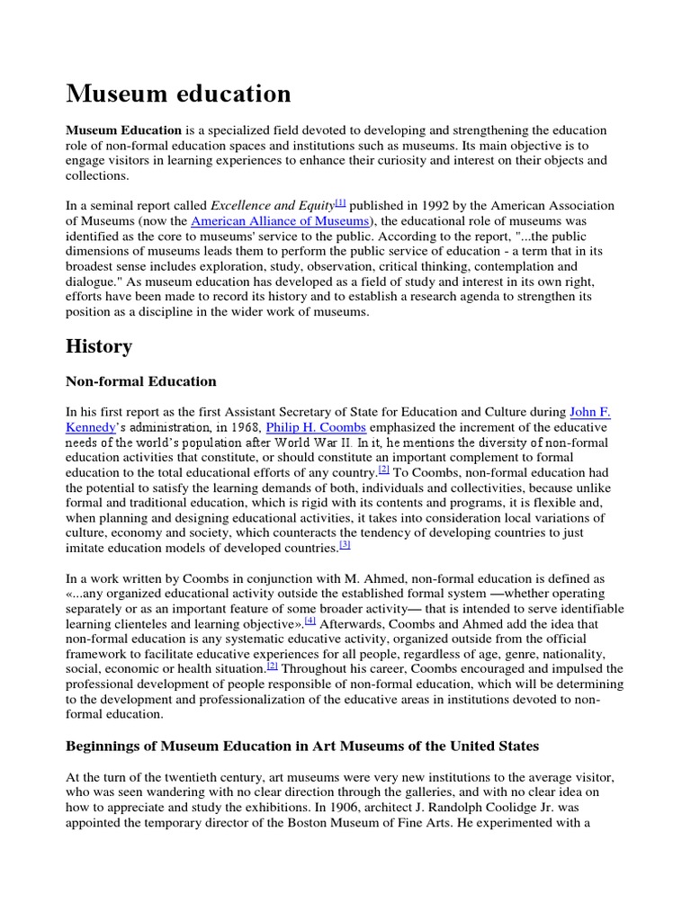 Museum Education | PDF | Museology | People
