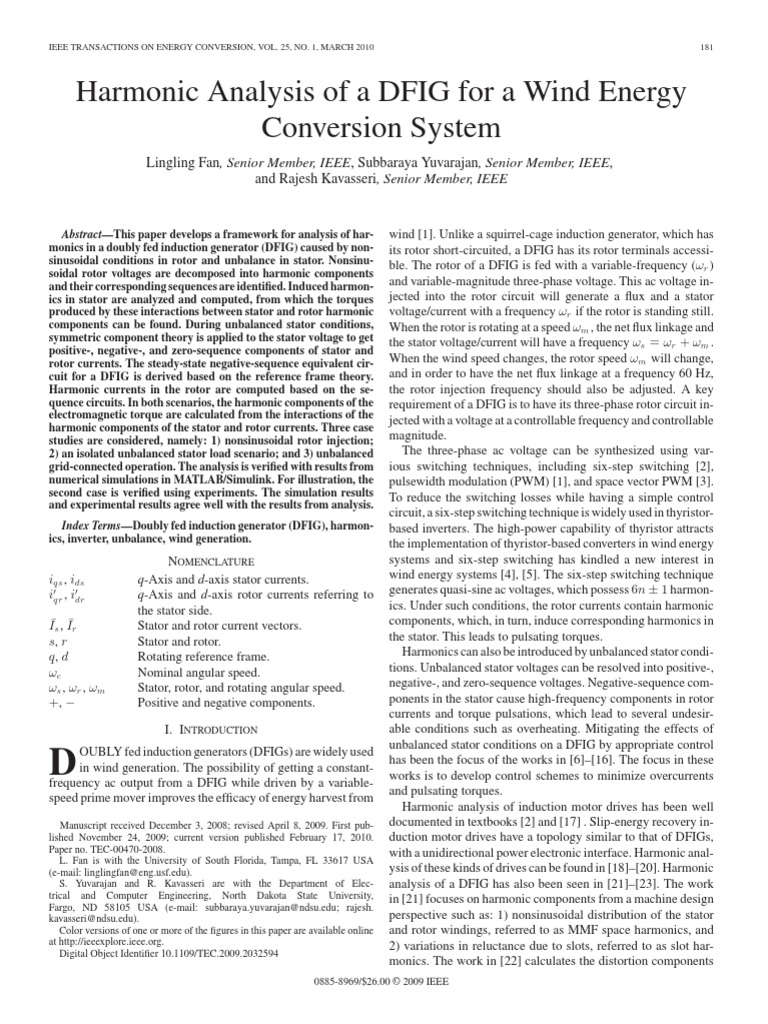 Wind Dfig Paper PDF | PDF | Power Inverter | Electric Motor