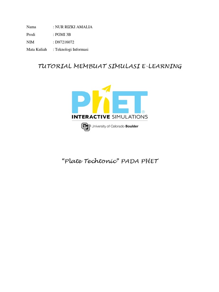 Tutorial Aplikasi Phet | PDF