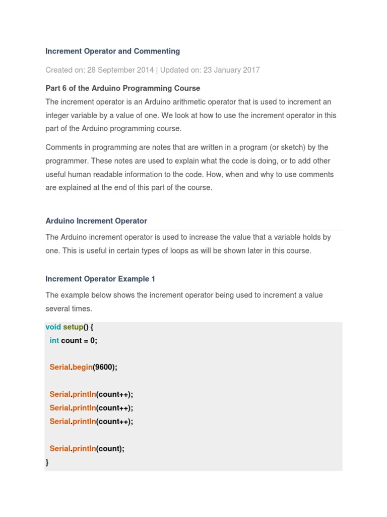Notes Arduino 6 | Download Free PDF | Software | Computer Engineering