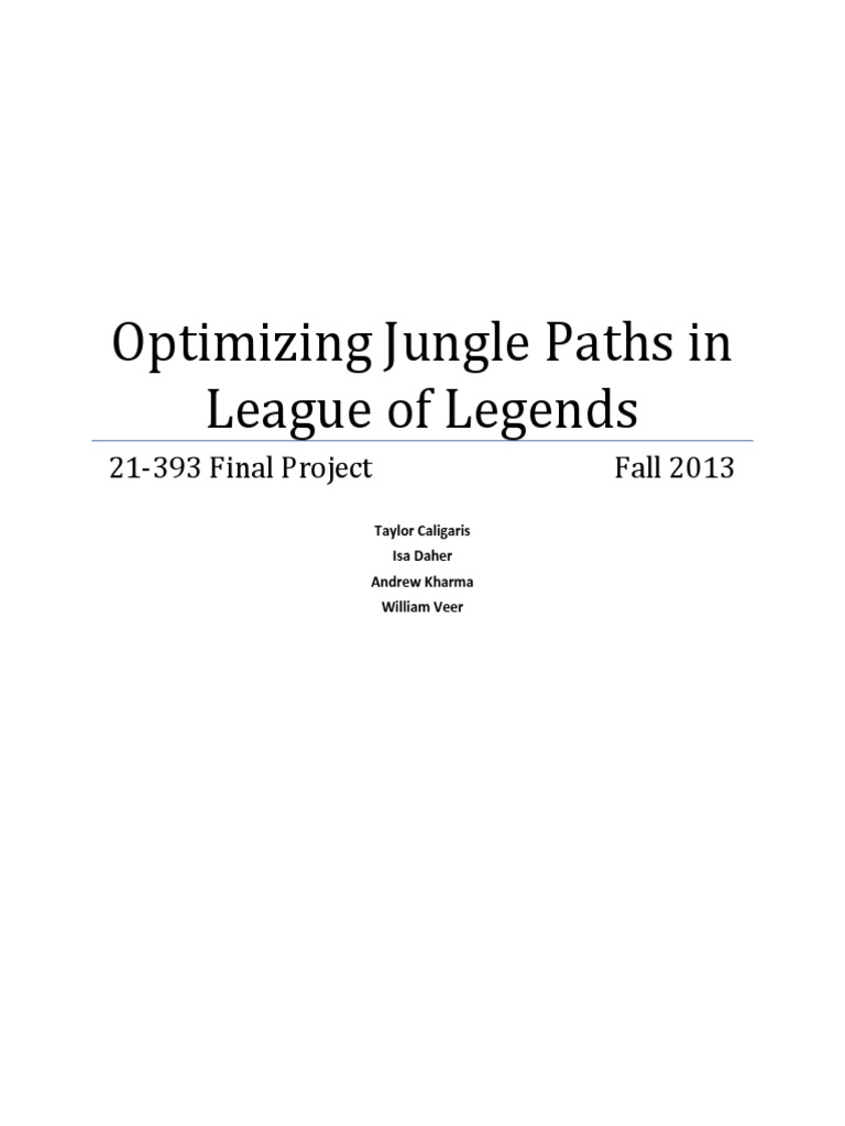 Optimal Jungle Paths for Warwick | PDF | Video Games | Game Design