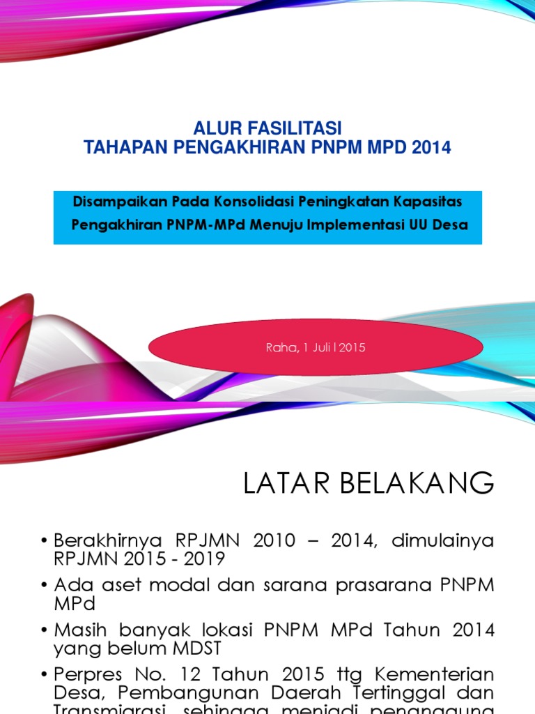 Alur Tahapan Pengakhiran PNPM MPD | PDF