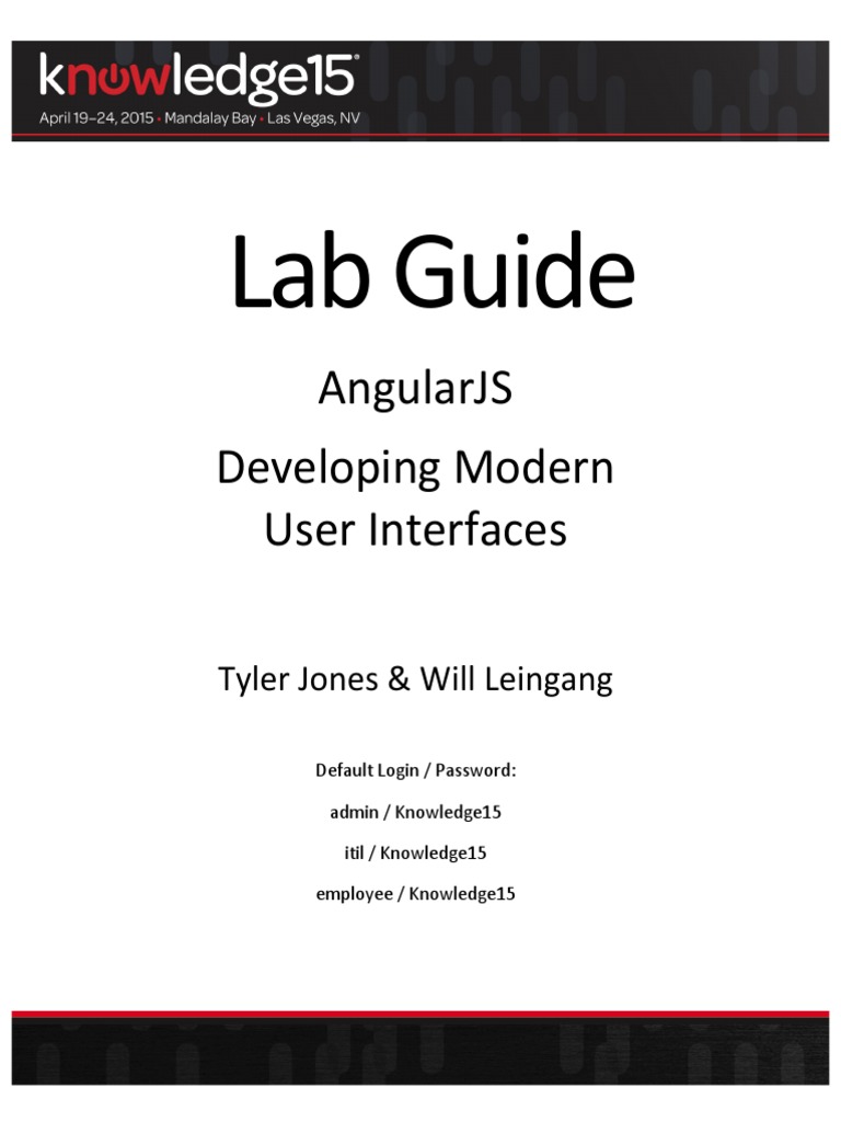 Lab Guide: Angularjs Developing Modern User Interfaces | PDF | Angular Js | Java Script