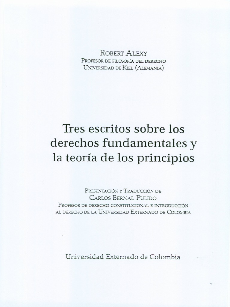 Robert Alexy Teoria de Los Principios Juridicos