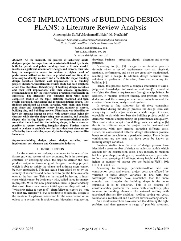 Cost Implication To Design | PDF | Wall | Design