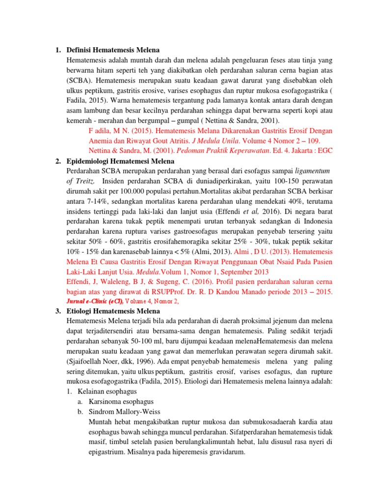 Definisi Hematemesis | PDF