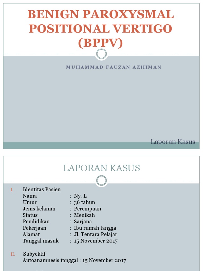 Laporan Kasus BPPV | PDF