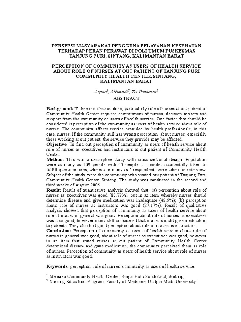 Arpan, Akhmadi, Tri Prabowo | PDF | Nursing | Health Sciences