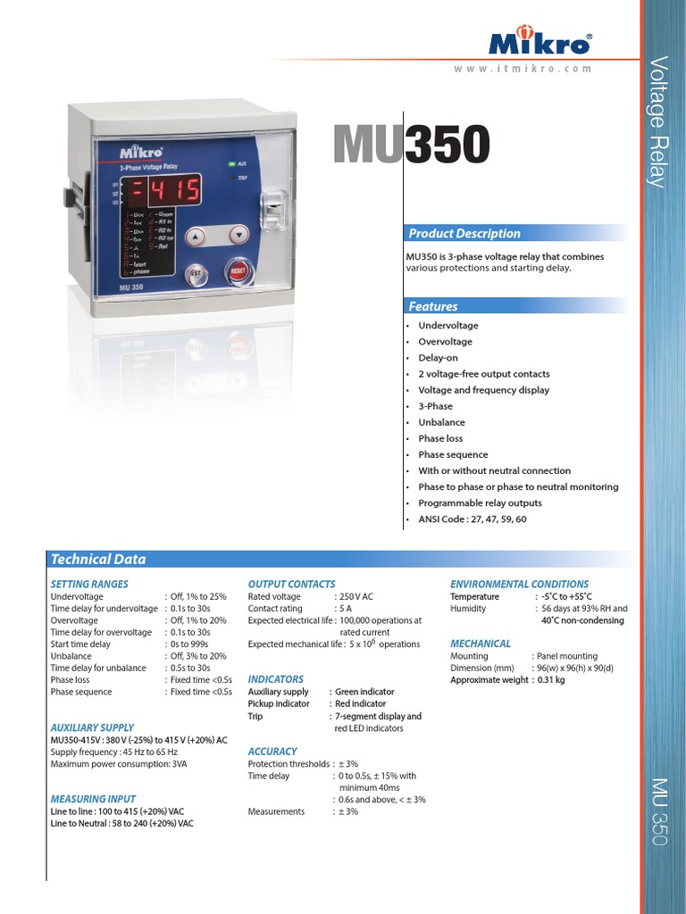 Mikro - Voltage Relay | Power Supply | Relay