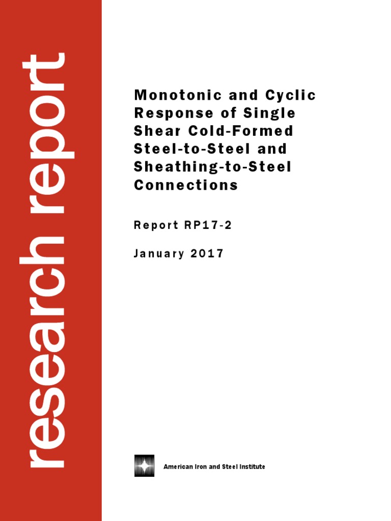 CFS Screw Connections Strength | PDF | Strength Of Materials | Yield ...