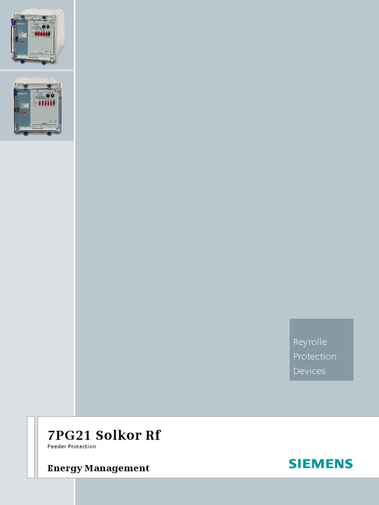 7PG21 Solkor RF Complete Technical Manual | PDF | Transformer | Relay