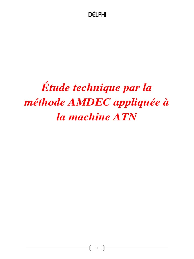 Étude Technique Par AMDEC PDF | Download Free PDF | Six Sigma | Science