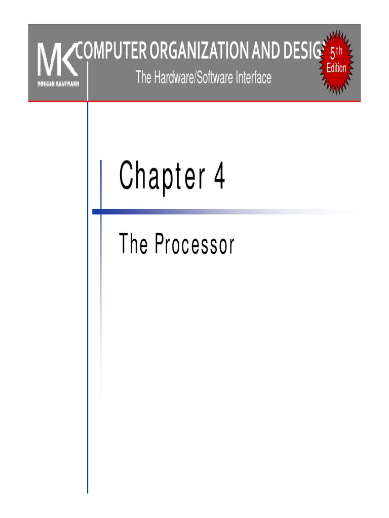 Chapter 4 The Processor | PDF | Integrated Circuit | Central Processing ...