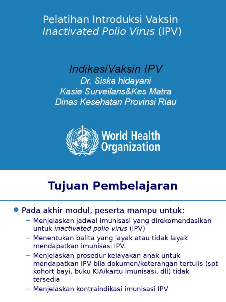 Indikasi Vaksin Ipv | PDF