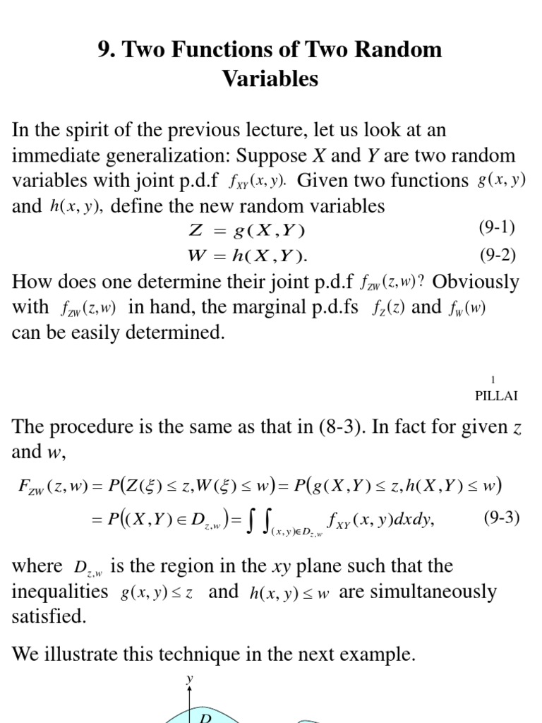 Two Functions of Two Random Variables: y X G y X H | Download Free PDF ...