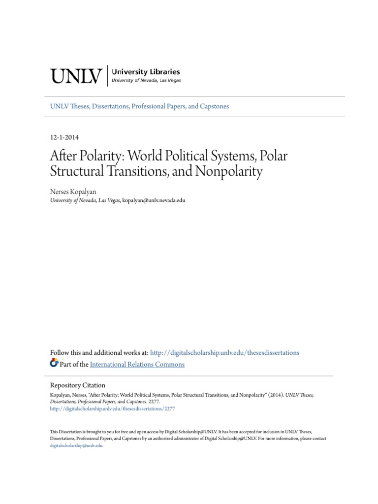 After Polarity - World Political Systems Polar Structural Transit | PDF ...