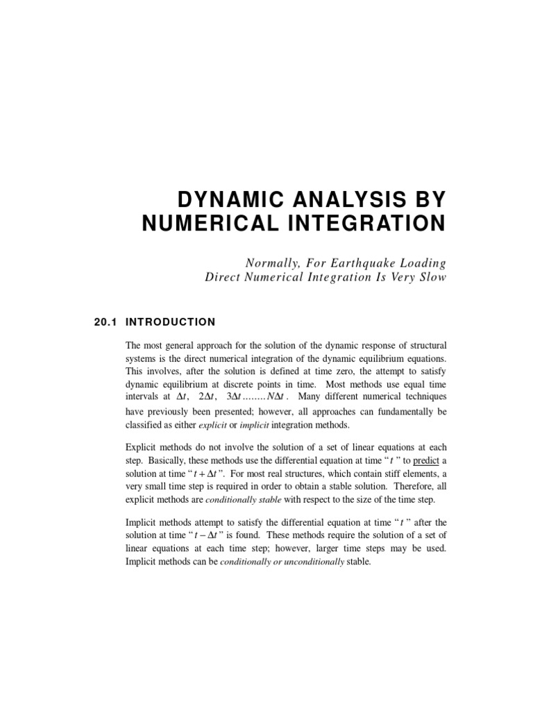 Newmark Integration | PDF | Numerical Analysis | Nonlinear System