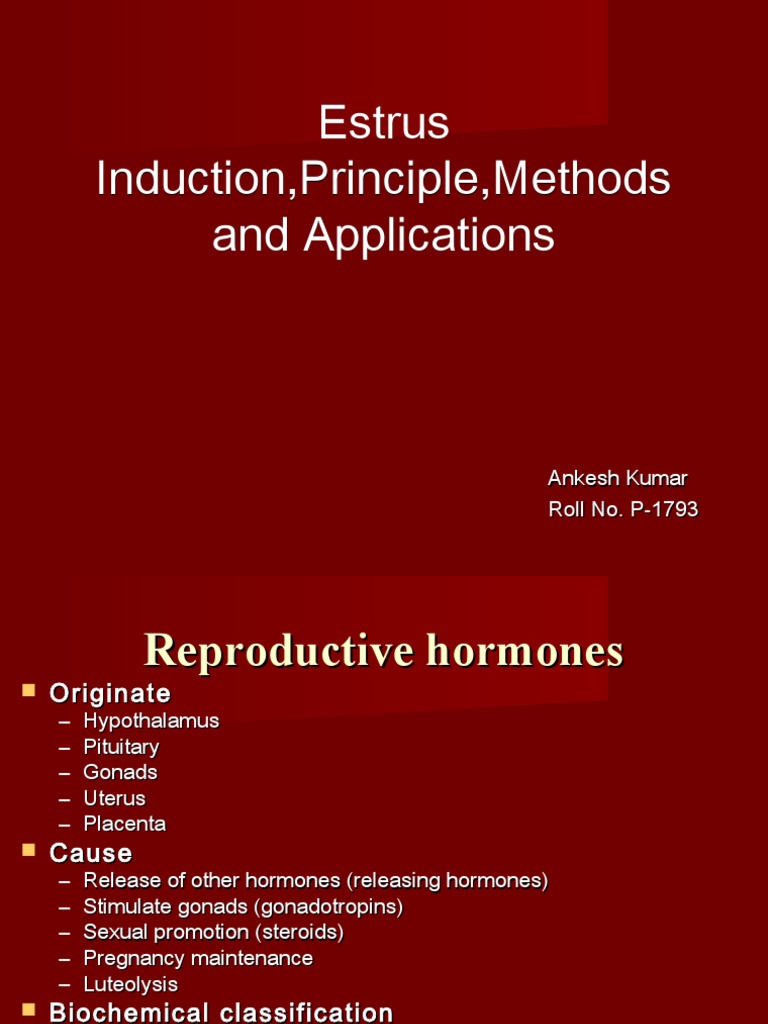 Estrus Induction, Principle, Methods and Applications | PDF | Luteinizing Hormone | Gynaecology