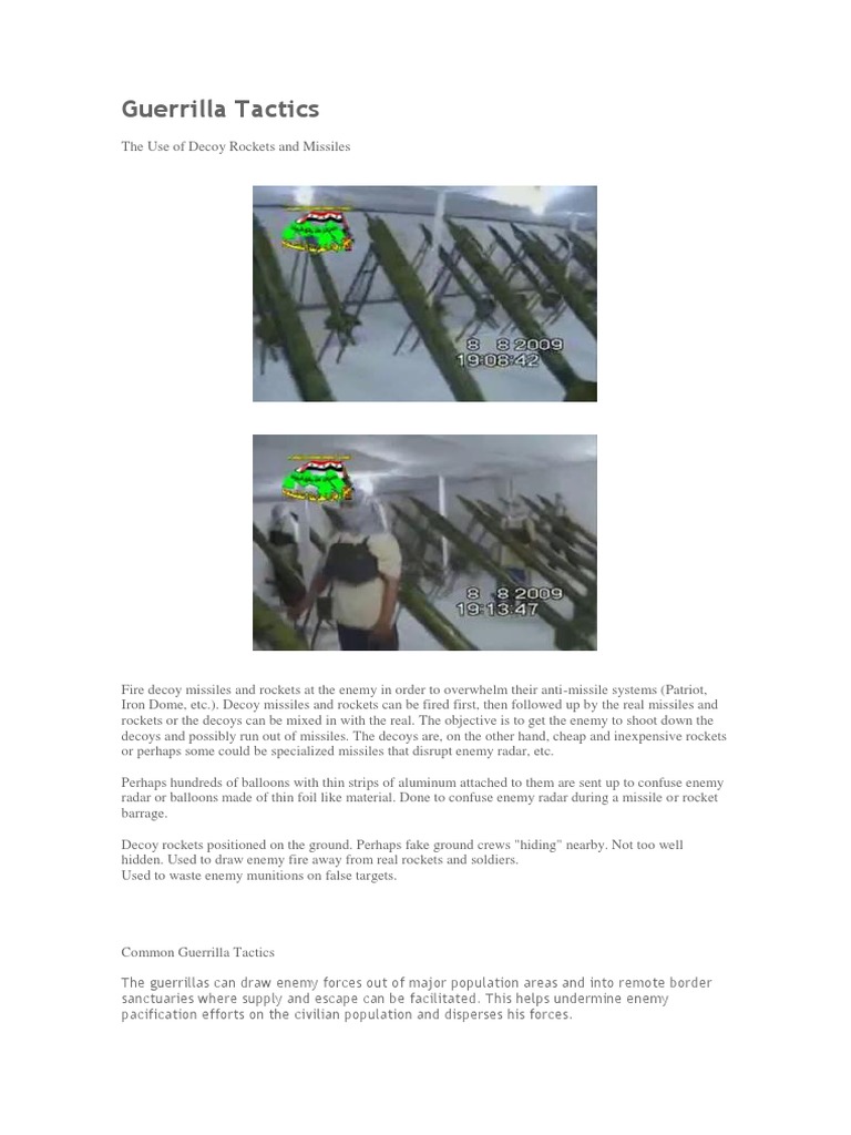 Guerrilla Tactics | PDF | Anti Tank Warfare | Espionage
