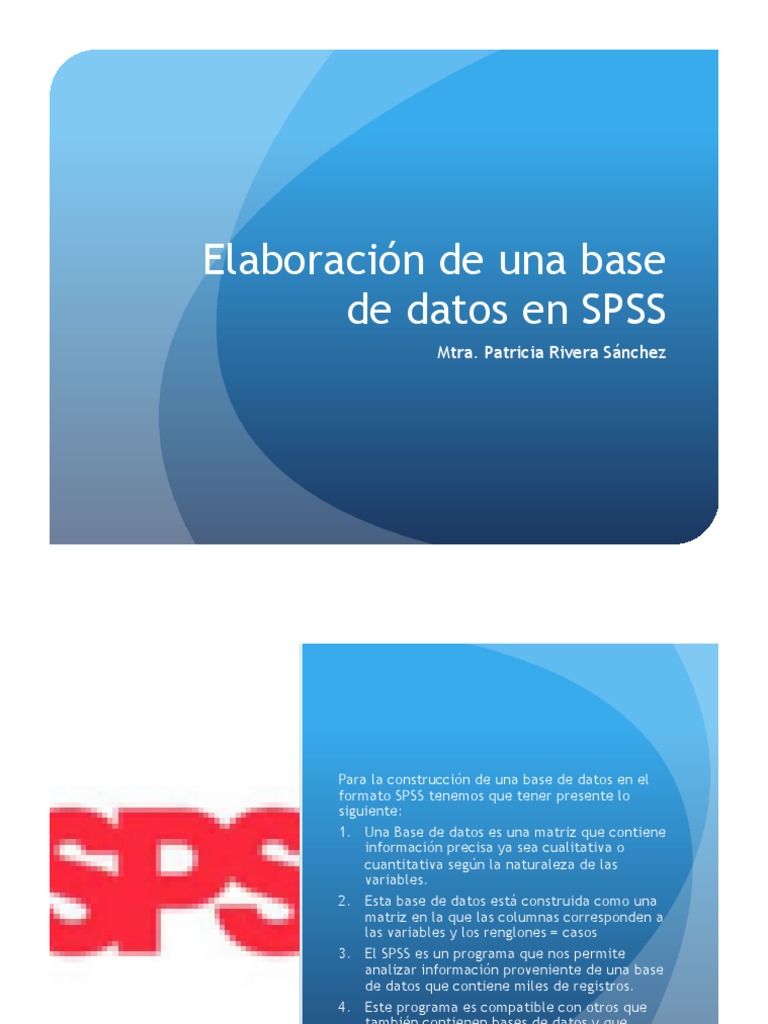 Spss Introduccion | PDF | Spss | Microsoft Excel Spss Introduccion | PDF | Spss | Microsoft Excel