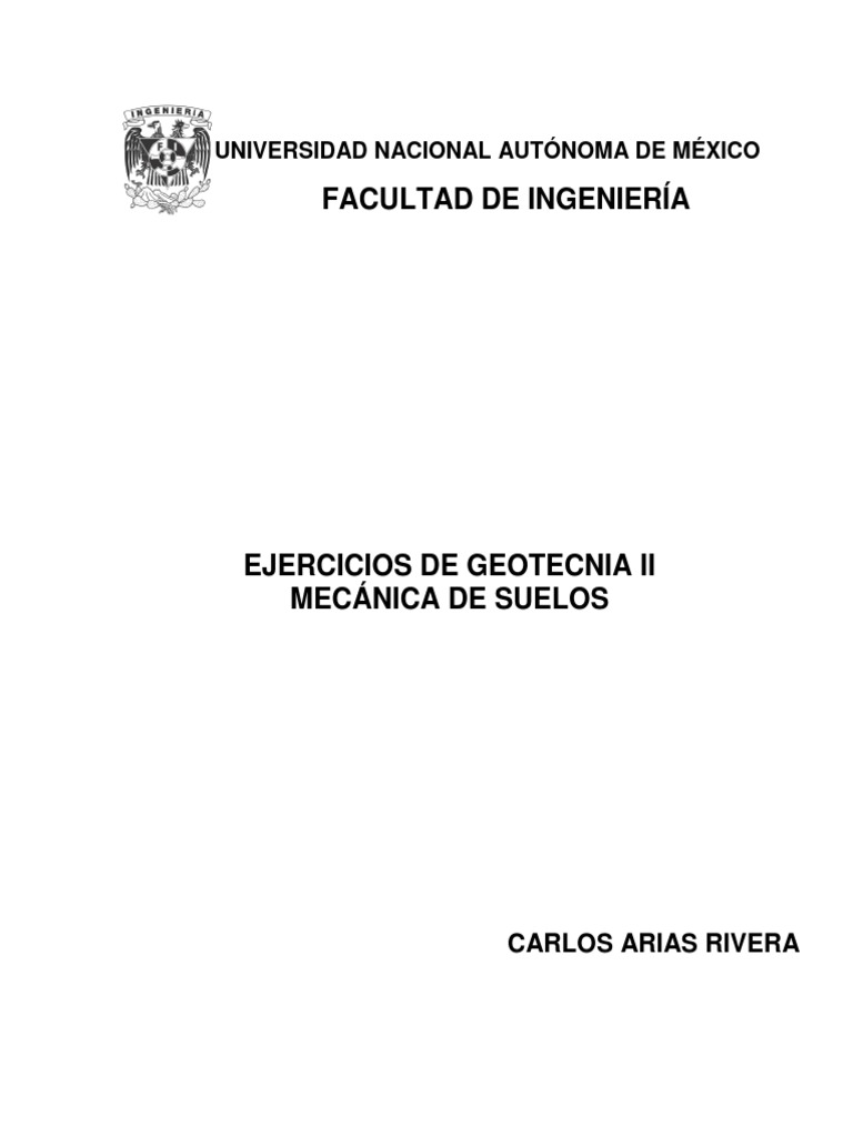 Ejercicios de Geotecnia II Mecánica de Suelos | PDF | Física | Science