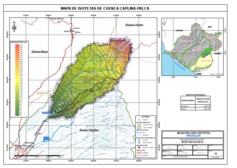 Mapa Isoyetas Cuenca Caplina-Palca | PDF