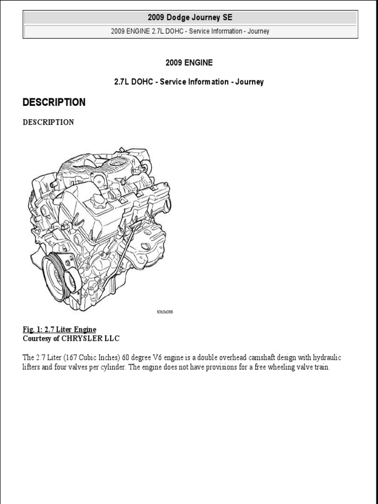 2.7l Engine | PDF | Leak | Cylinder (Engine)