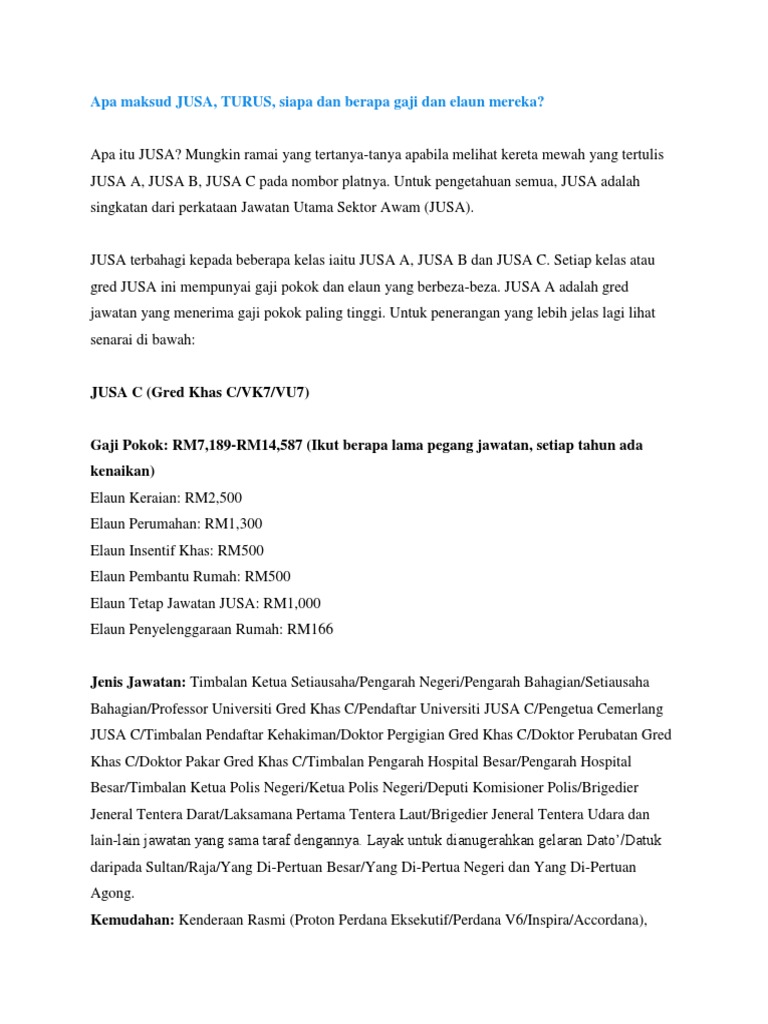 Apa Maksud JUSA | PDF
