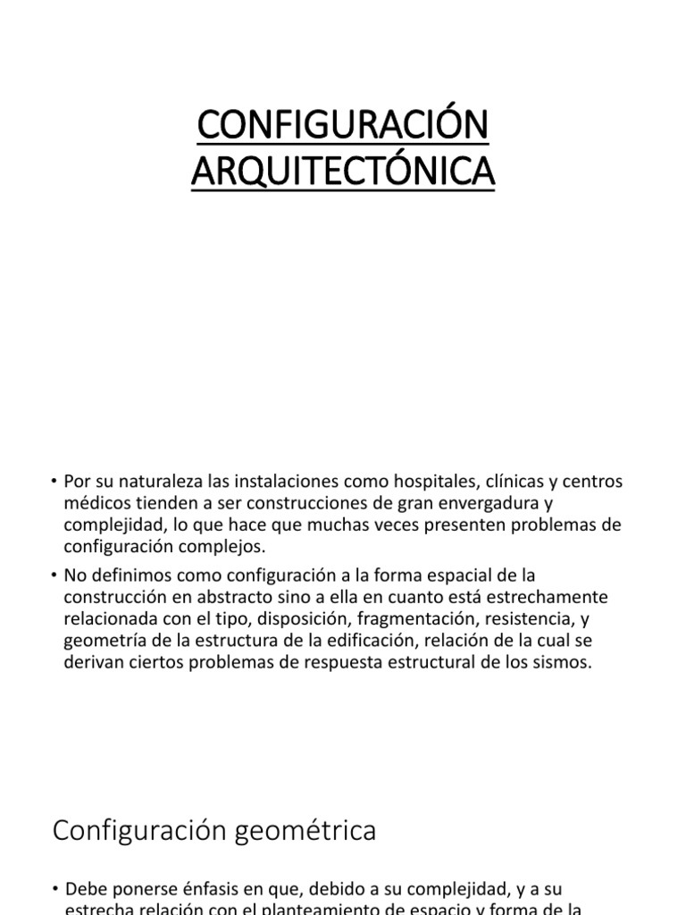 Configuración Arquitectónica | PDF | Rigidez | Complejidad