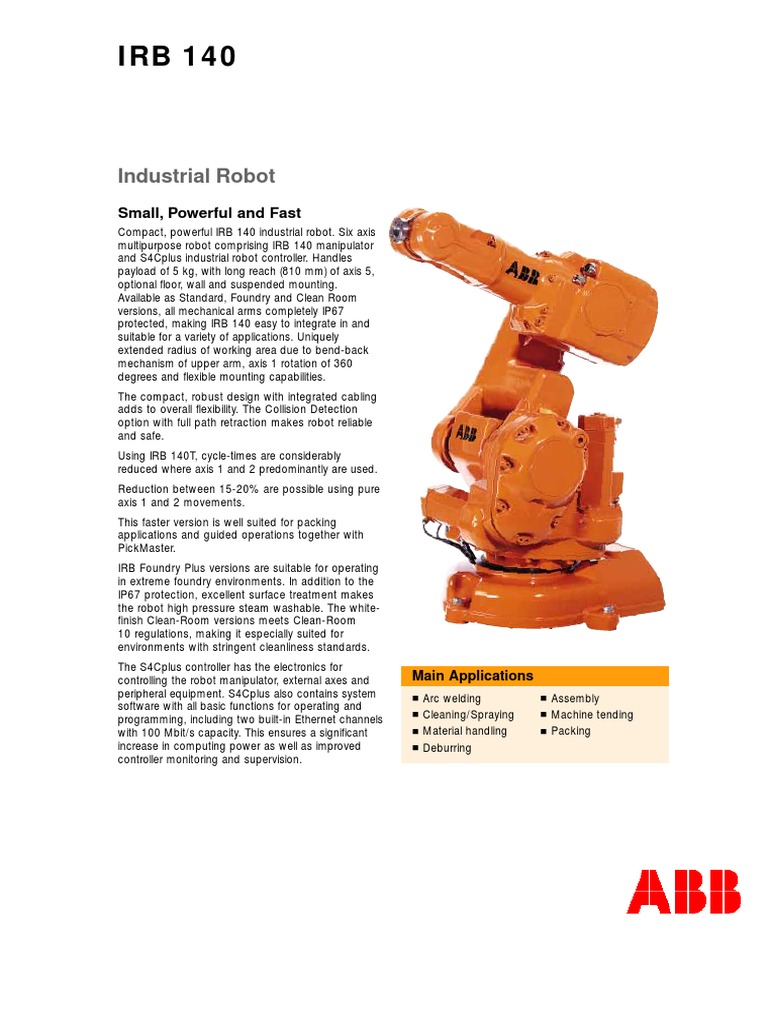 Industrial Robot: Small, Powerful and Fast | PDF | Robot | Robotics