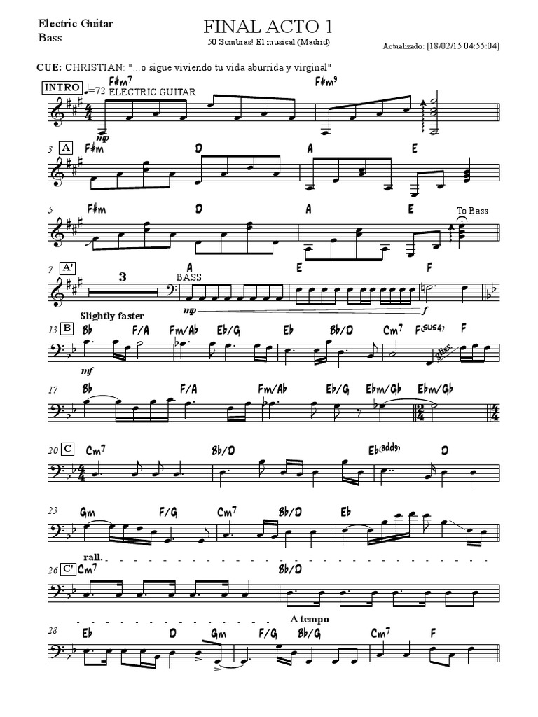 FINAL ACTO 1 Bass-Electric Guitar | PDF | Necked Lutes | Celtic Musical ...