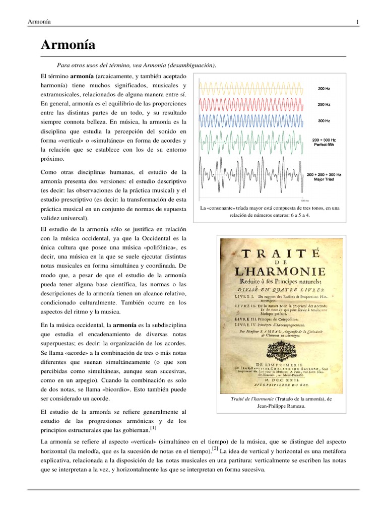 Estudio de la Armonía Musical | PDF | Armonía | Acorde (Música)