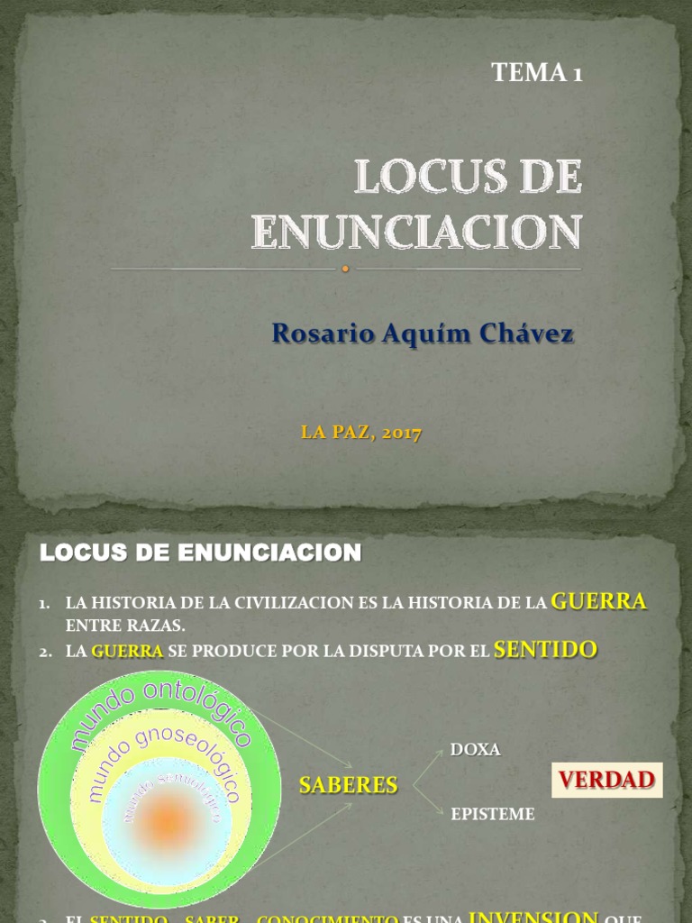 Locus de Enunciacion 2 | PDF