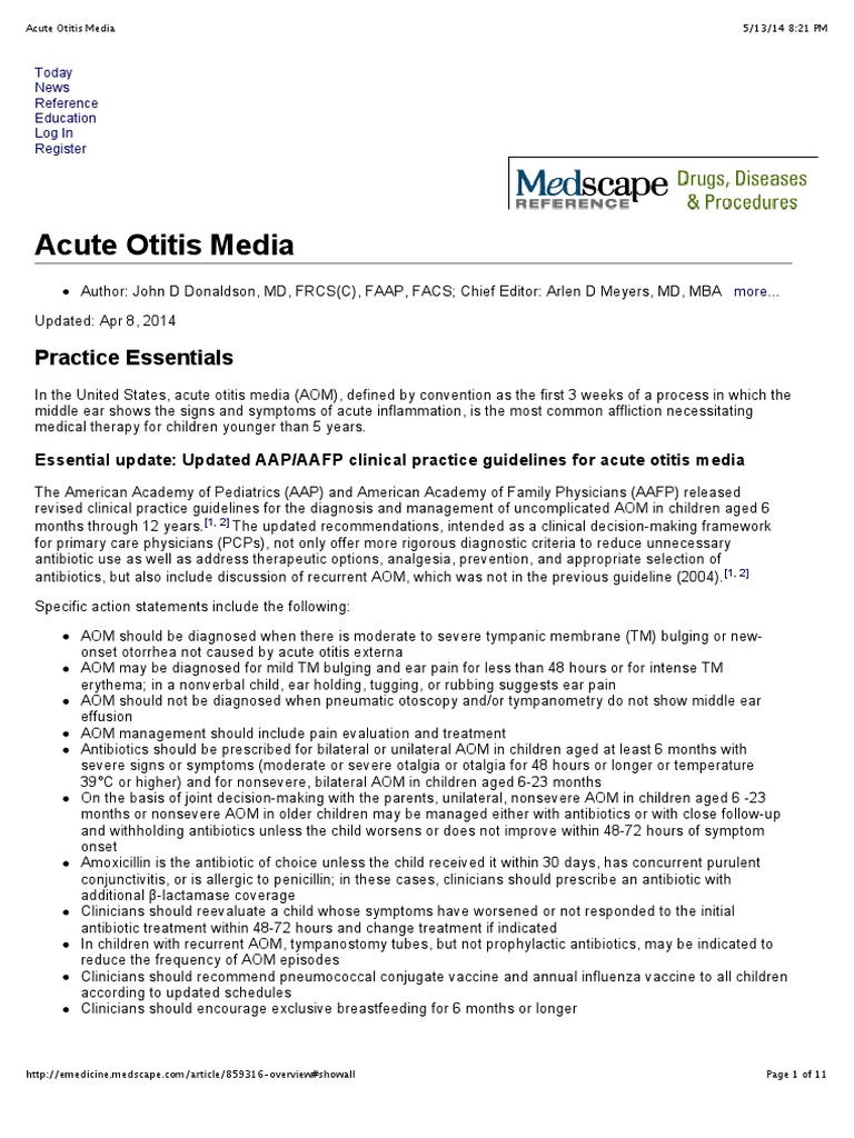 Acute Otitis Media | PDF | Antimicrobial Resistance | Pneumonia