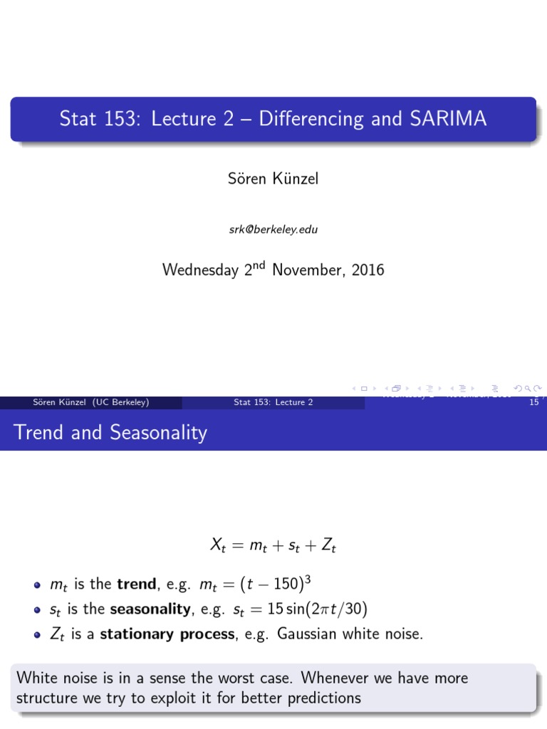 Time Series Lecture 2 Download Free Pdf Autoregressive Integrated Moving Average Time Series