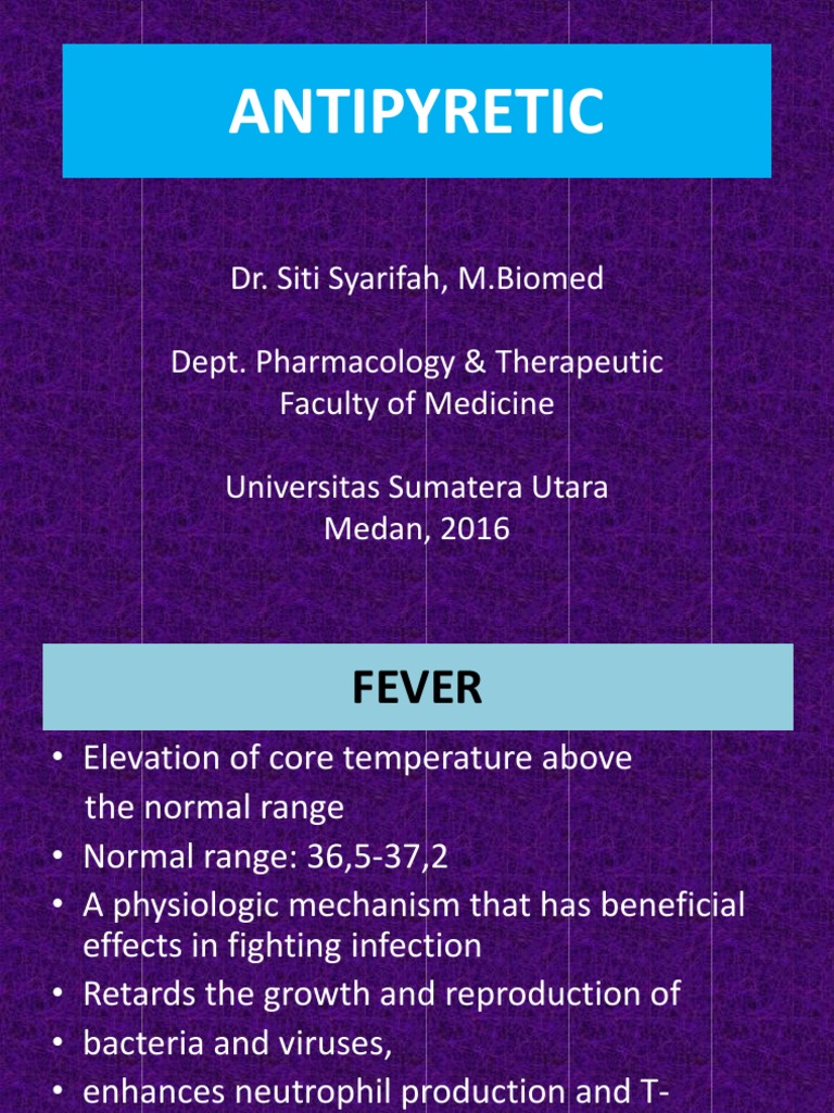 Antipyretic Drug Overview and Classification | PDF | Nonsteroidal Anti ...