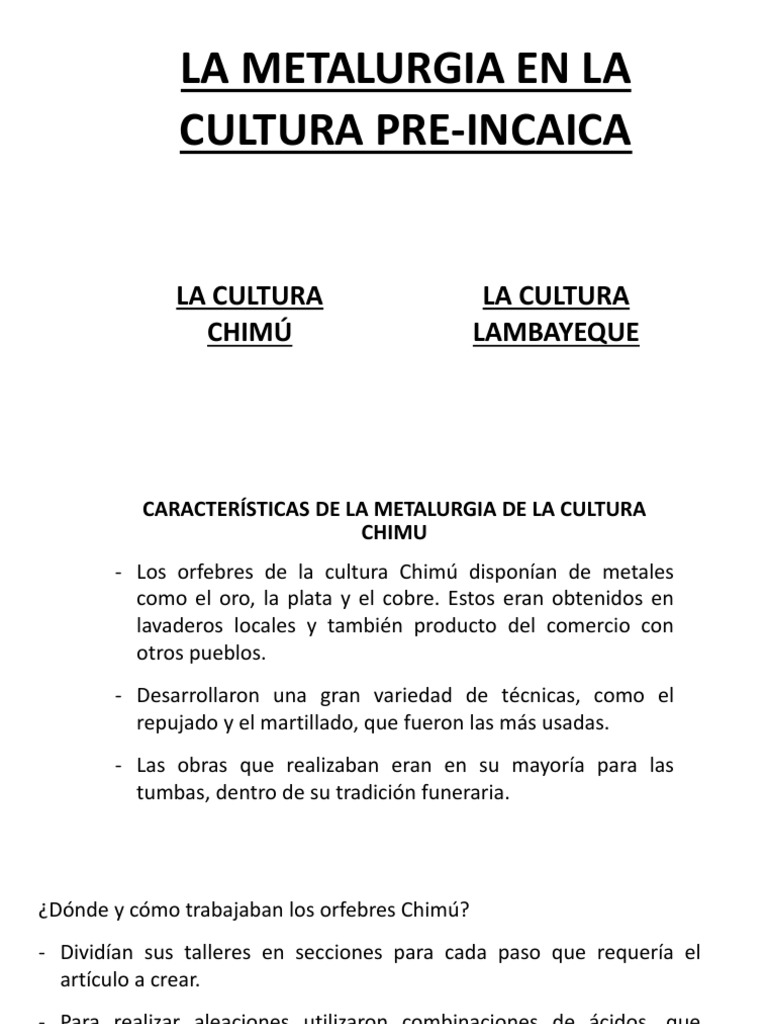 Metalurgia | PDF | Metalurgia | Imperio Inca