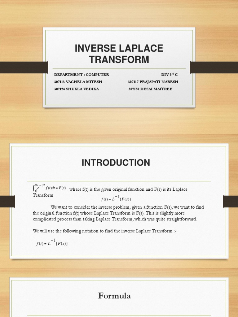 Inverse Laplace | PDF | Laplace Transform | Equations