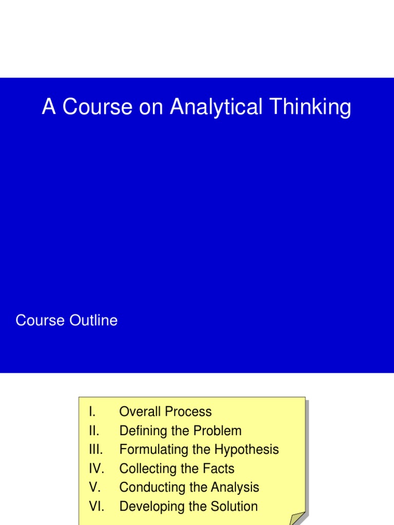Analytical Thinking Training | PDF | Data Analysis | Brainstorming