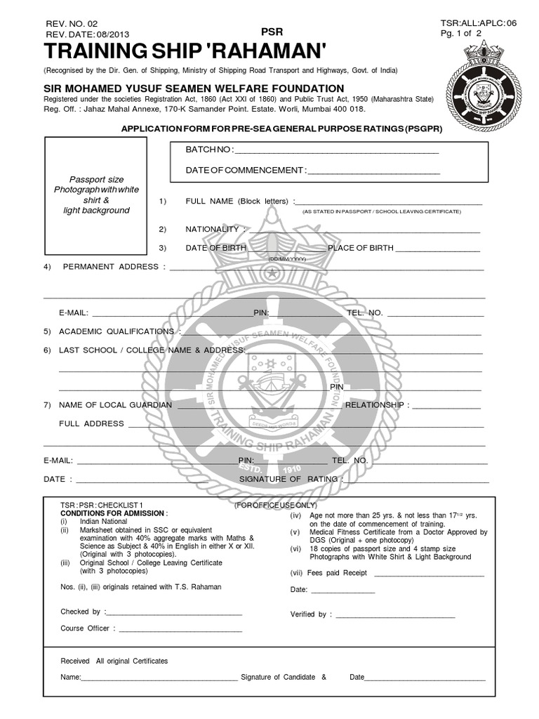 Pre Sea GP Rating | PDF | Softlines (Retail) | Clothing