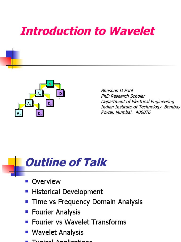 Introduction To Wavelet | PDF | Wavelet | Harmonic Analysis
