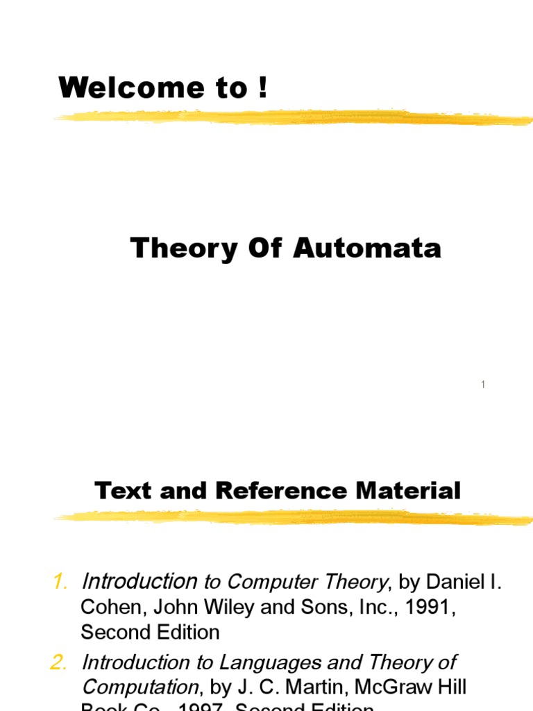 Welcome To !: Theory of Automata | PDF | Automata Theory | String ...