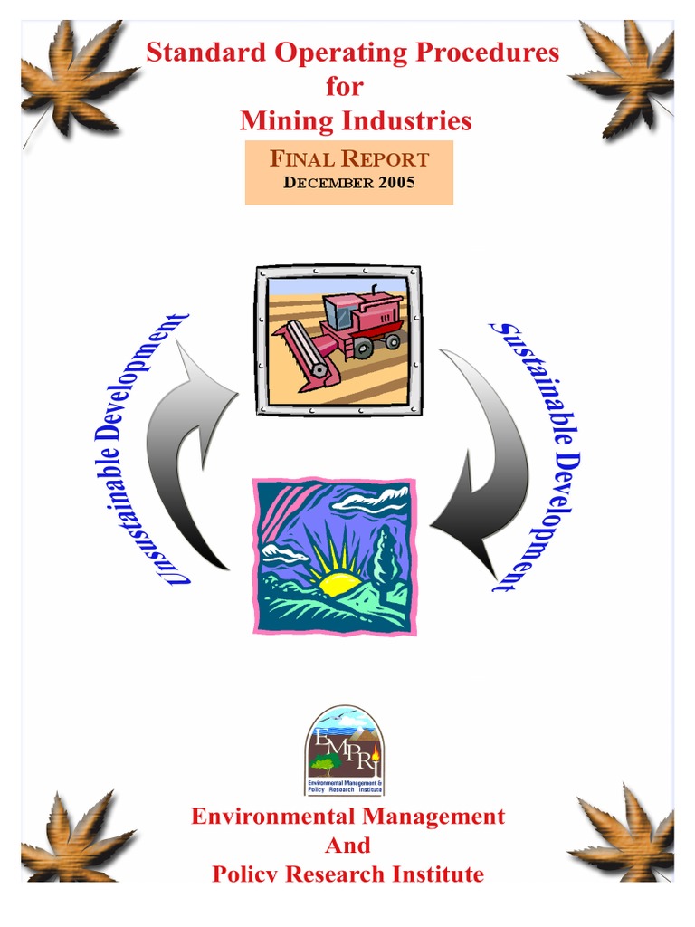 SOP Mining Industries EMPRI 2005 01 PDF | PDF | Environmentalism | Mining
