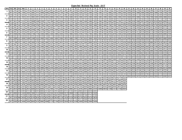 Final Revised Pay Scale Chart PDF 2 | PDF